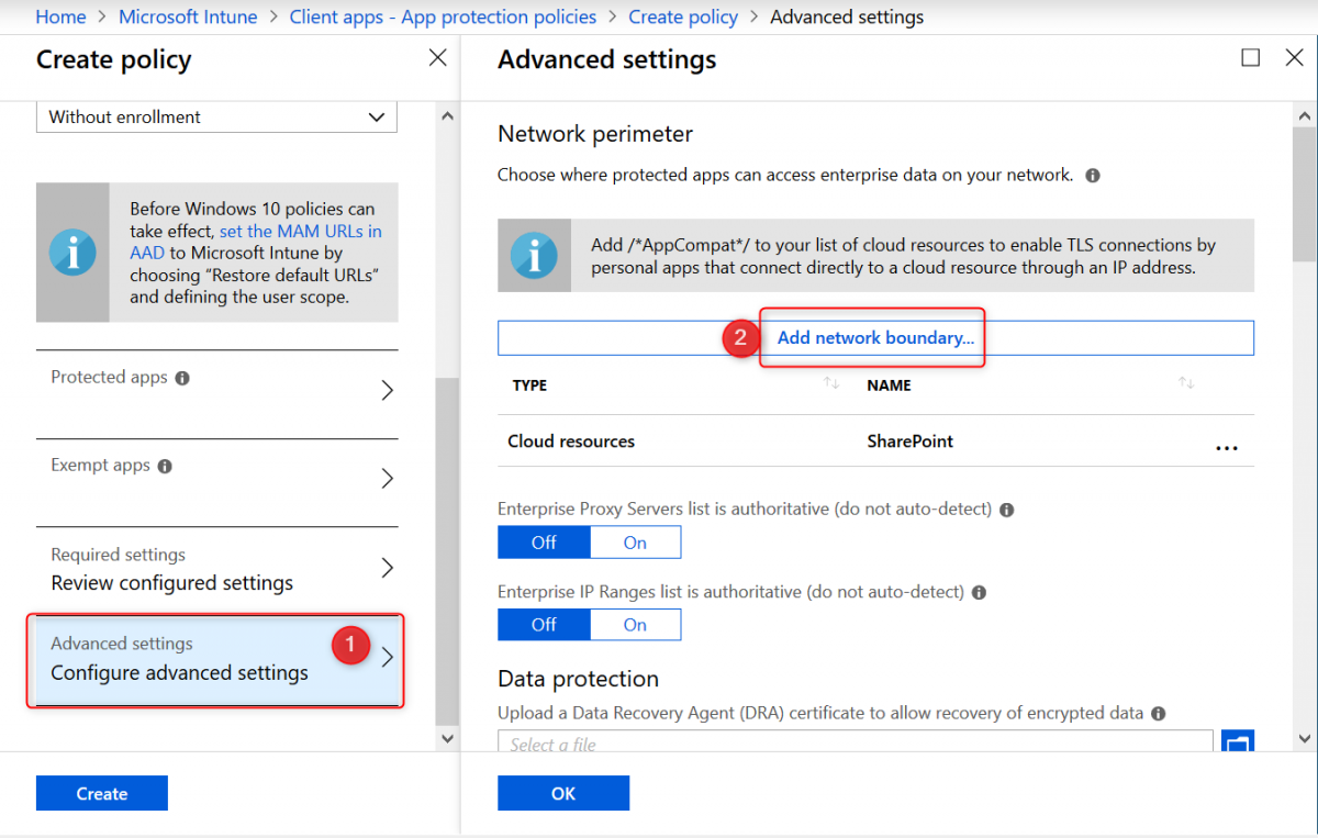 Windows Information Protection with Enrollment (WIP-MDM)