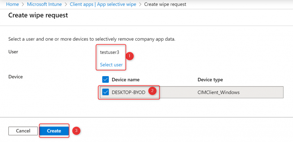WIP Without Enrollment Selective Wipe - Intune WIP-WE Selective Wipe
