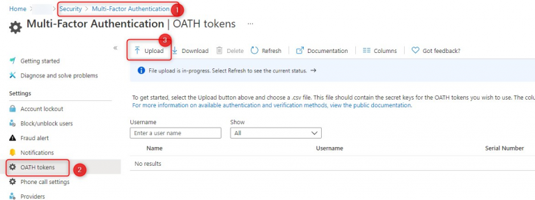 OATH TOTP Hardware tokens with Azure MFA for users without phones