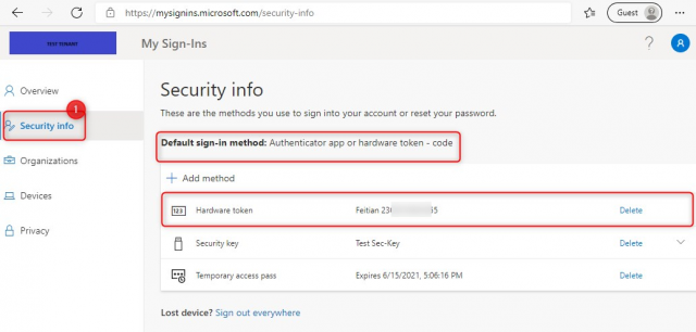 OATH TOTP Hardware tokens with Azure MFA for users without phones