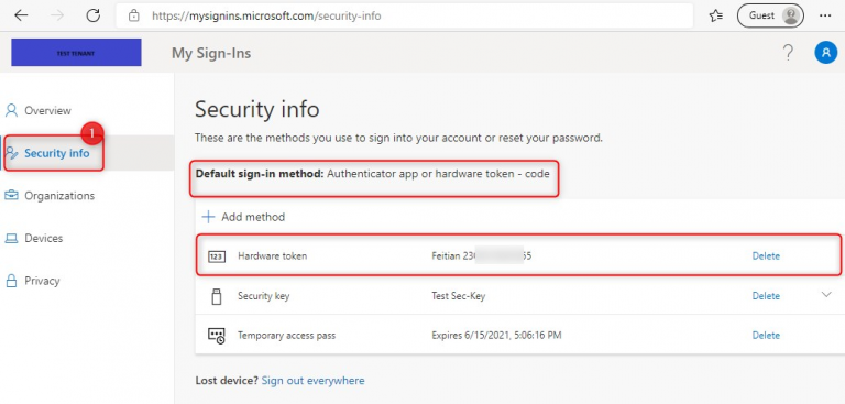 OATH TOTP Hardware tokens with Azure MFA for users without phones