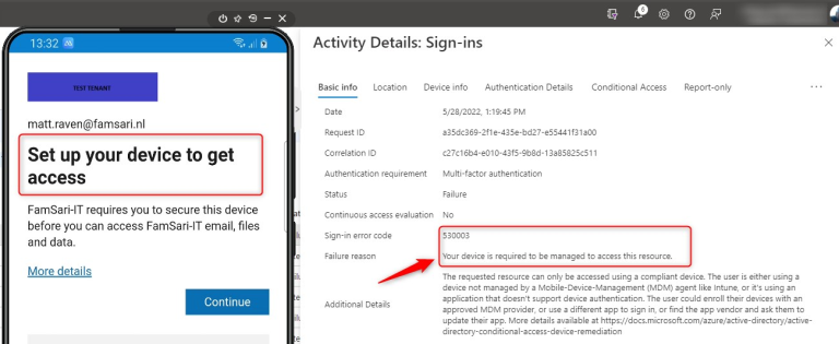Blocking access to Microsoft 365 outside the Android for Work Profile ...
